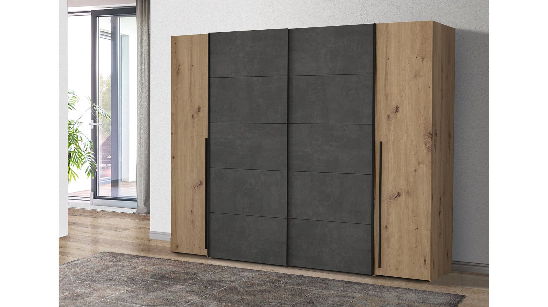 Kleiderschrank NARAGO Eiche grau finden | Die Möbelfundgrube