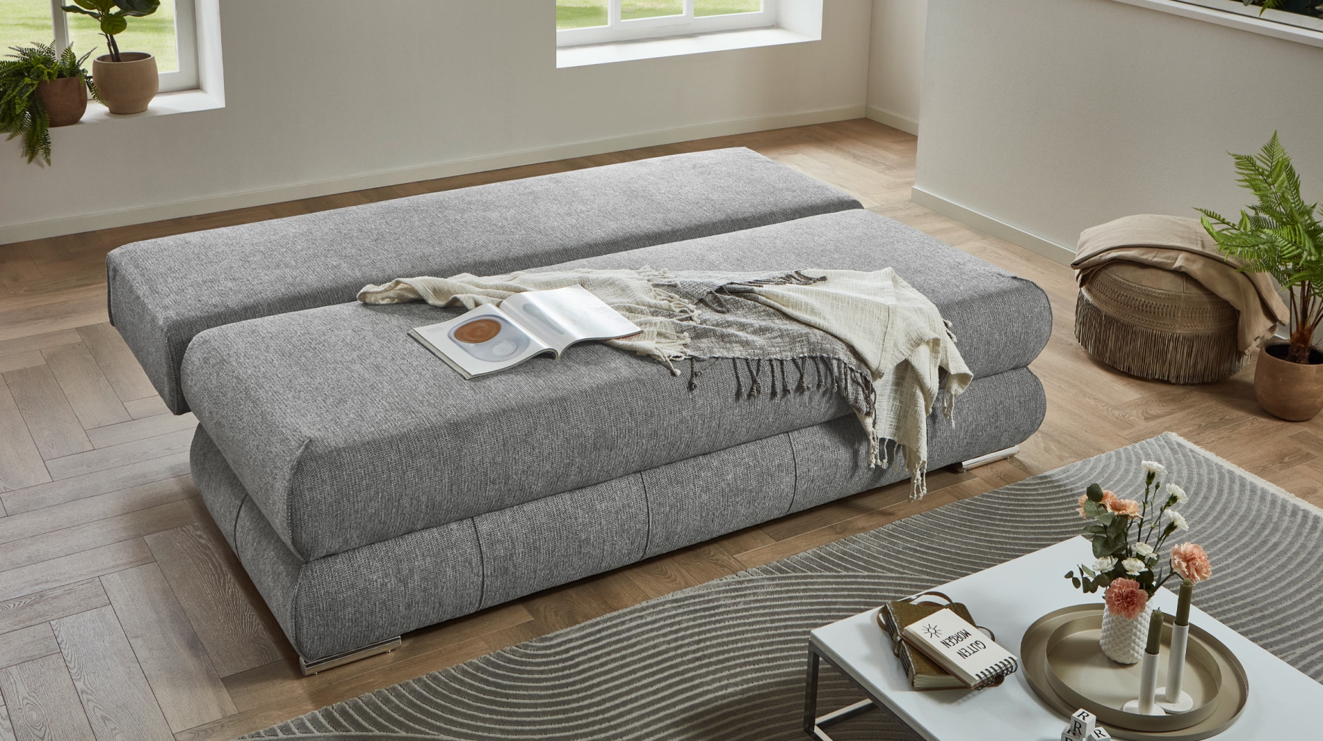 Schlafcouch Ausziehbar Mit Bettkasten