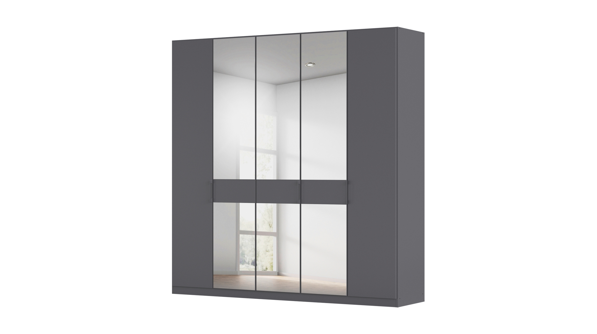 Kleiderschrank Grau Mit Spiegel