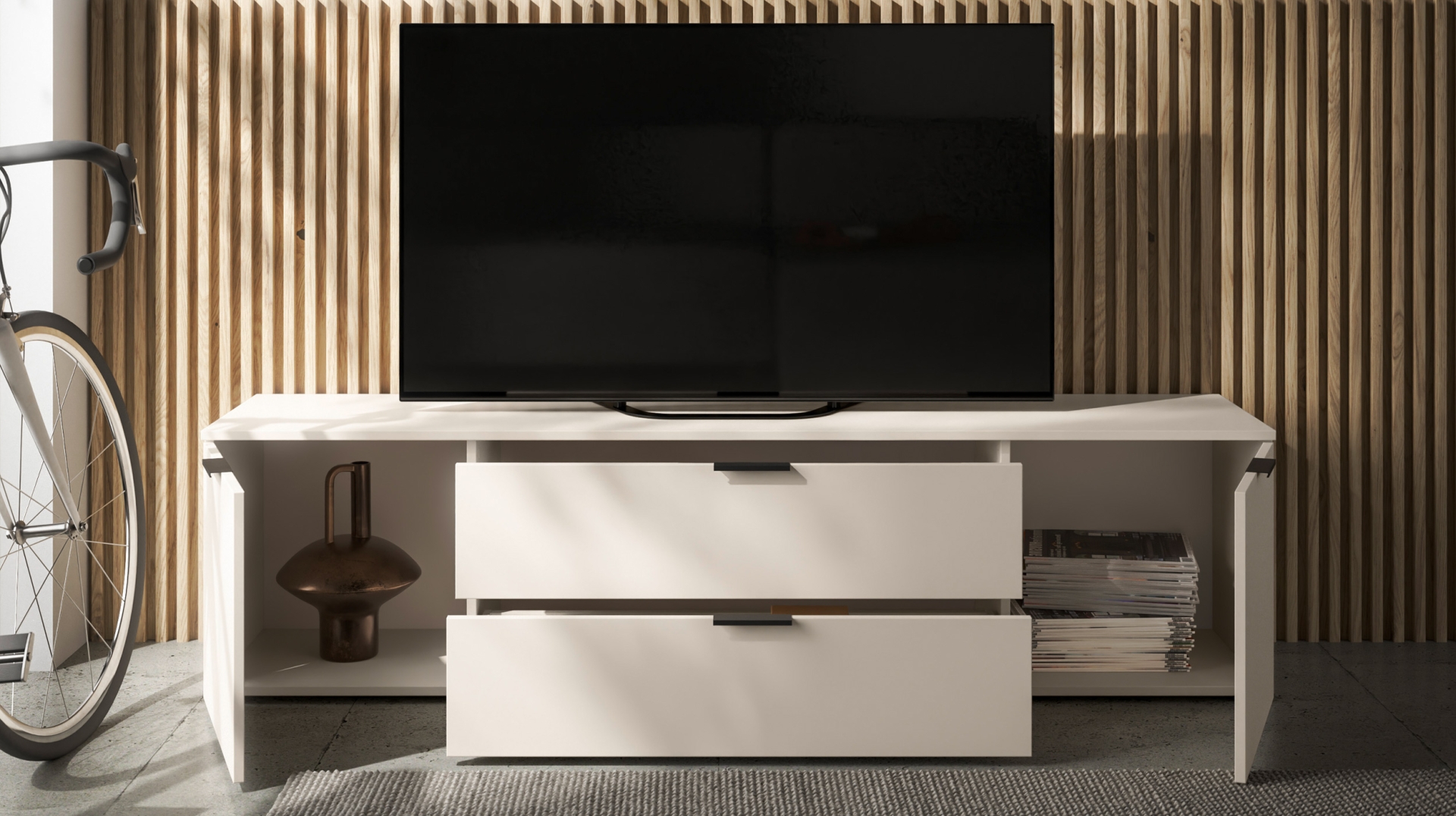 TV - Lowboard beige 180 cm TV-Board - LINZ