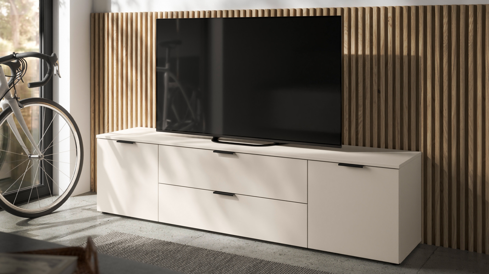 TV - Lowboard beige 180 cm TV-Board - LINZ